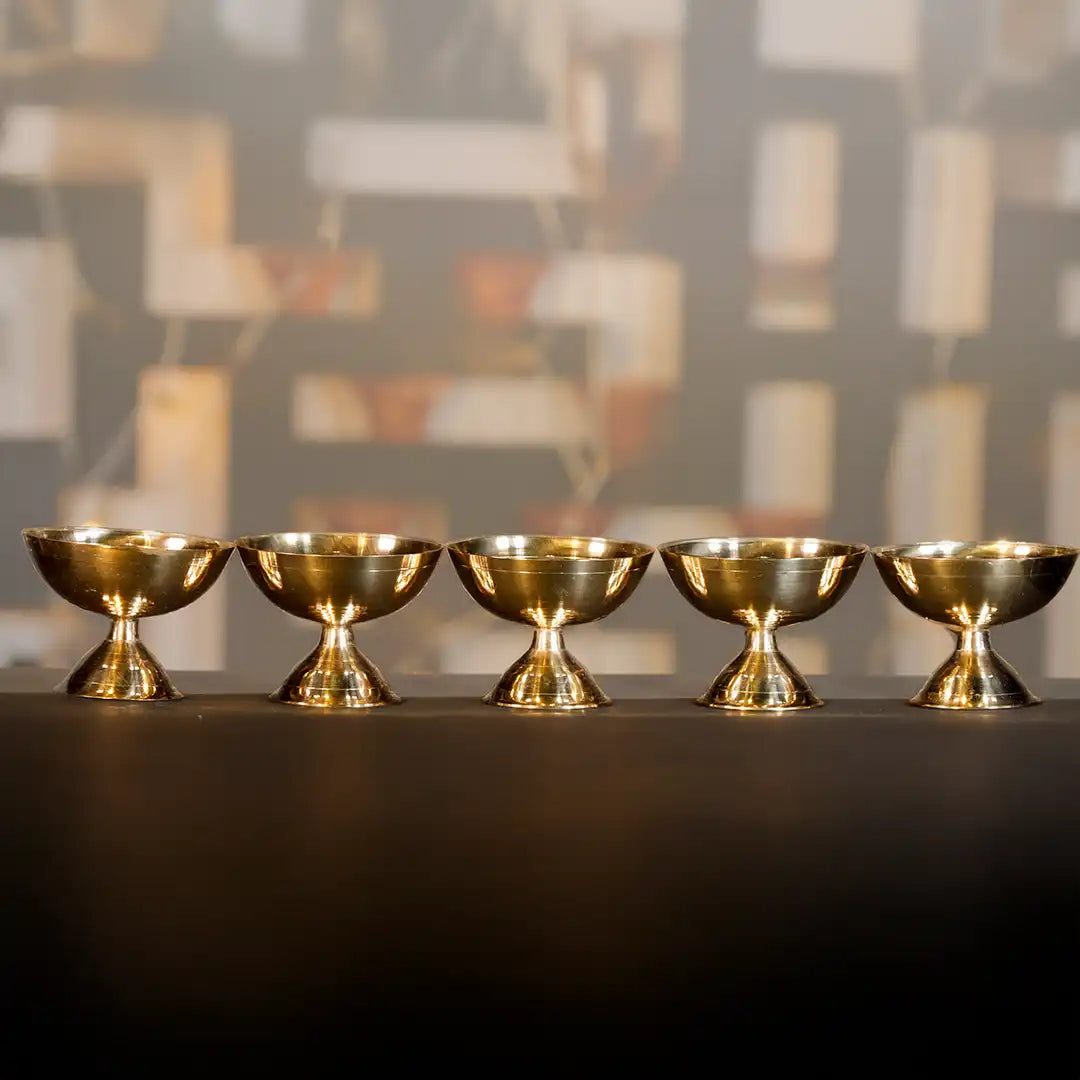 Brass Nanda Vilakku | Cup Vilakku | Combo Sets– CultureShoppe