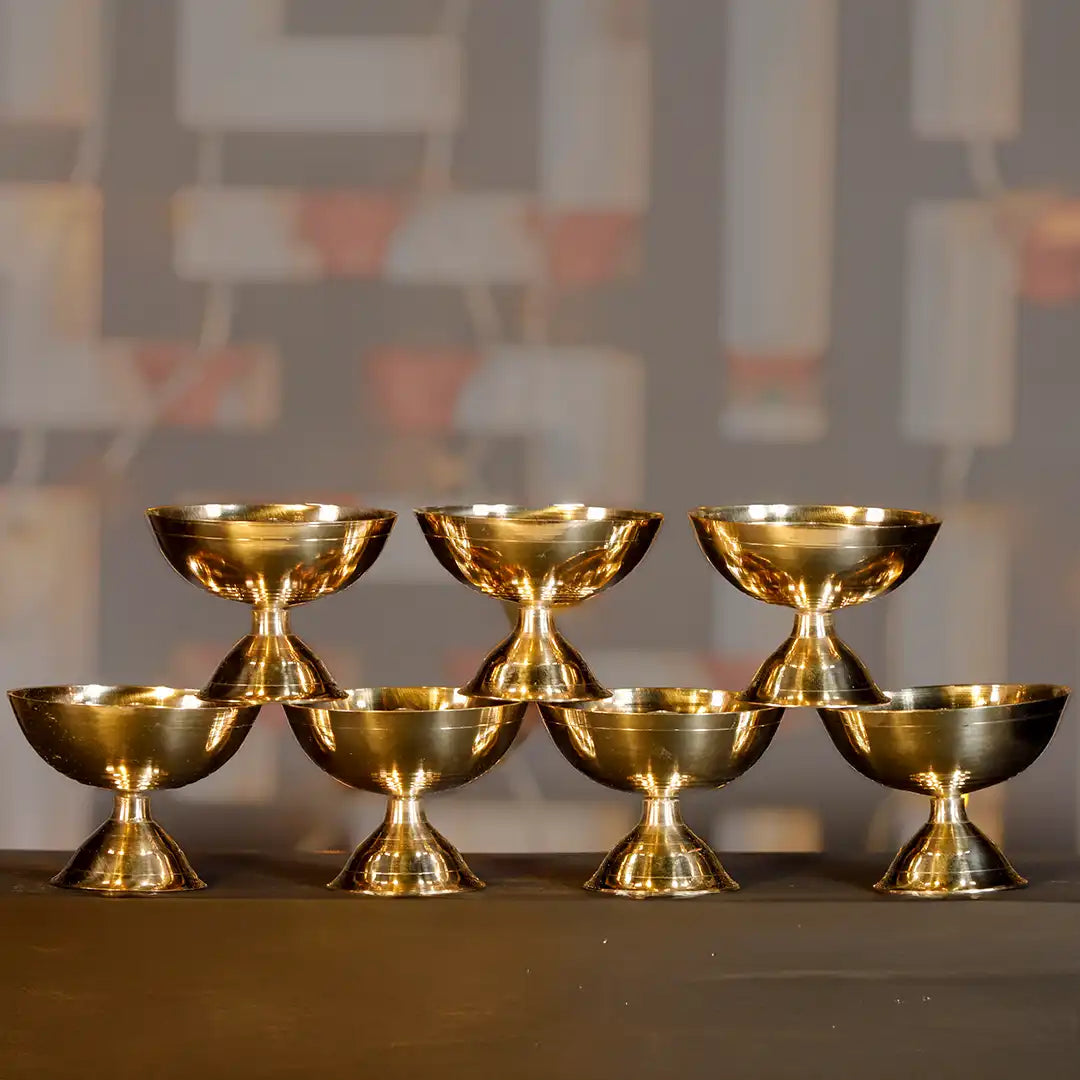 Brass Nanda Vilakku | Cup Vilakku | Combo Sets– CultureShoppe