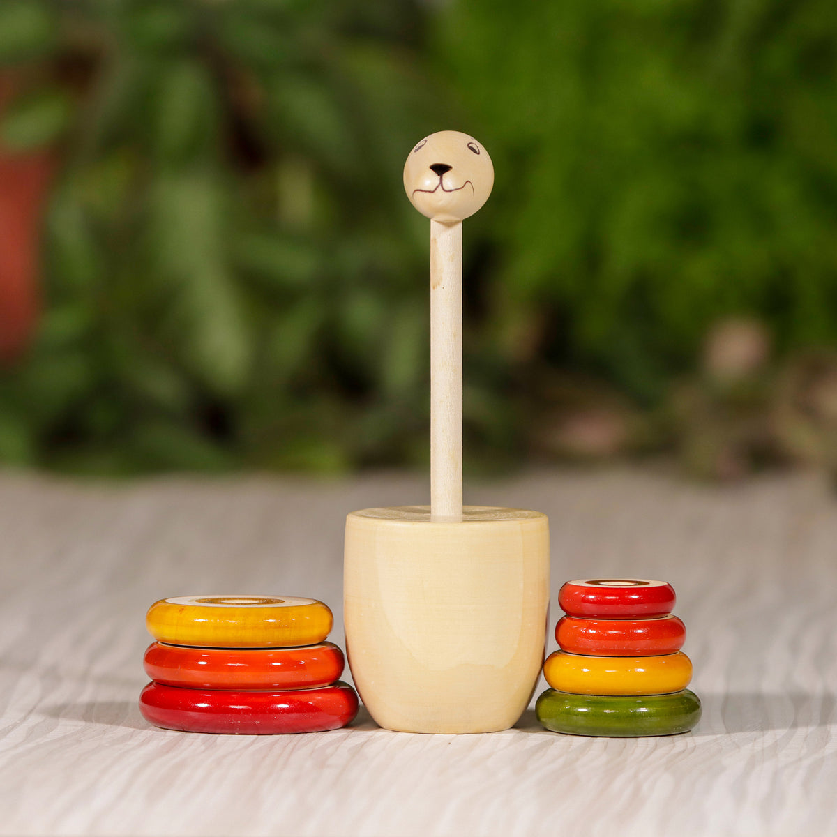 Channapatna Kangaroo Stacking Toy |Counting Set For Kids– CultureShoppe