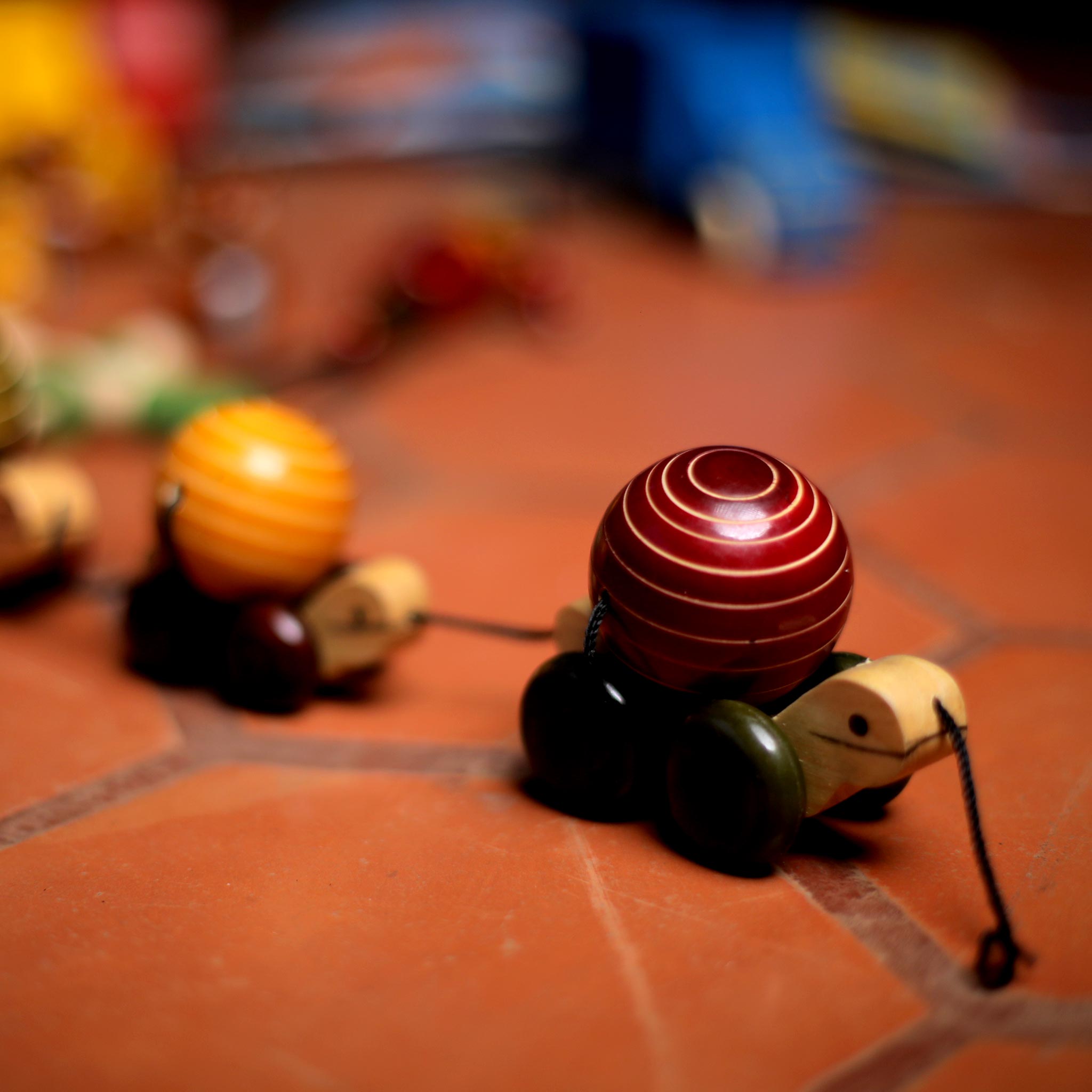 Wooden Pull Along Tortoise Family Toy | Channapatna Toys | Non Toxic T ...