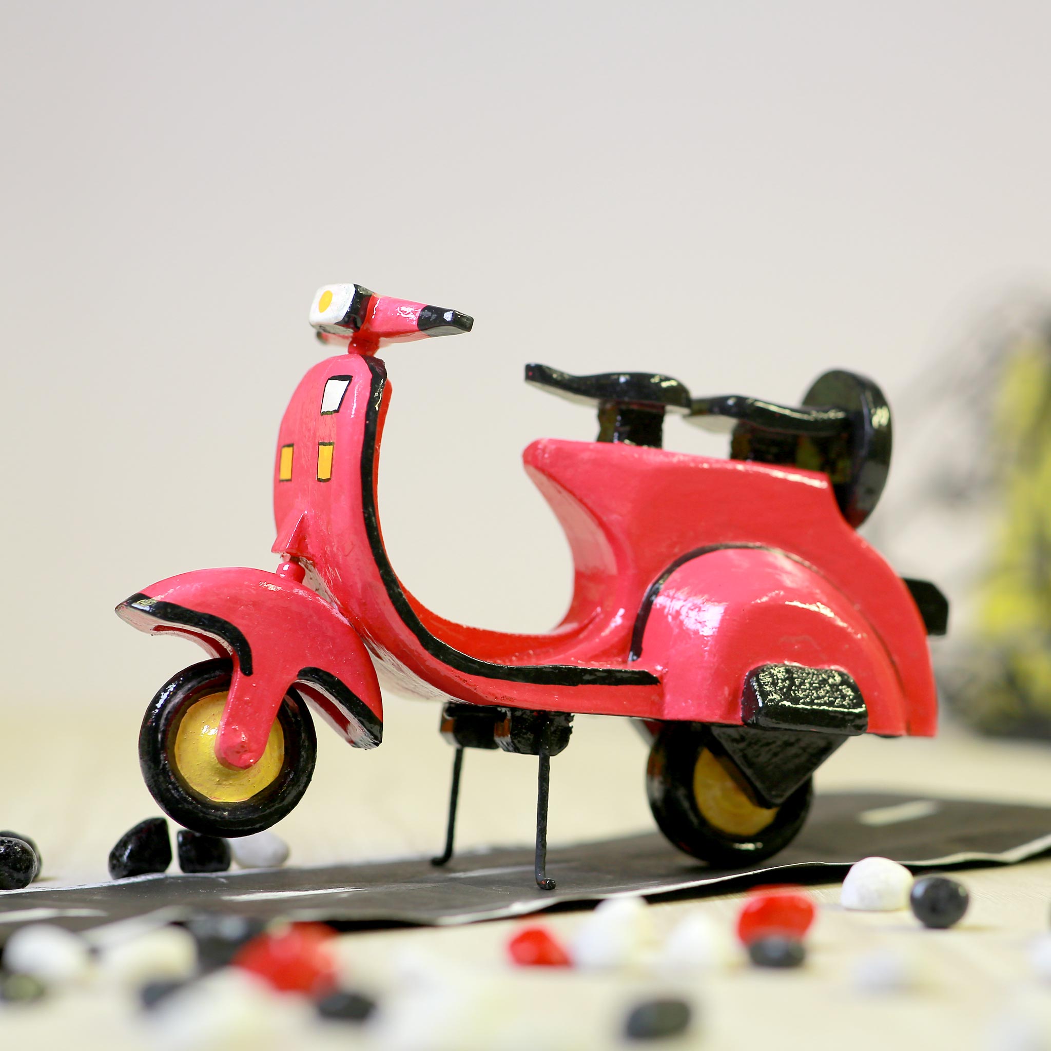 Mini Scooter | Wooden Hand-painted Toy | Home Decor– CultureShoppe