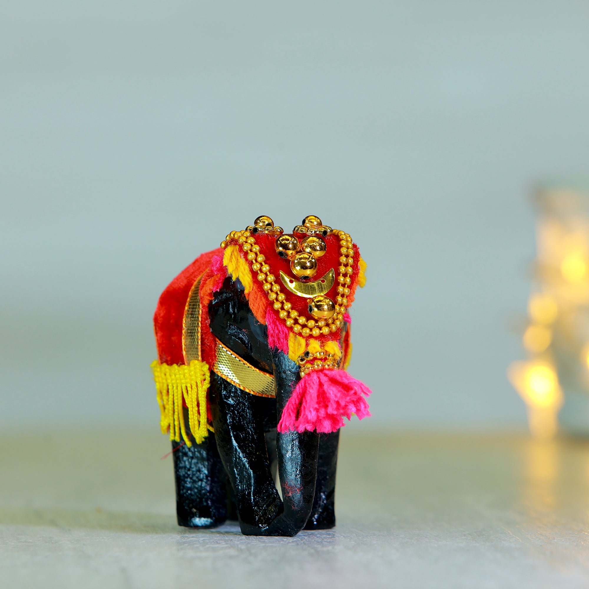 Wooden Pooram Elephant Figurine Small– CultureShoppe